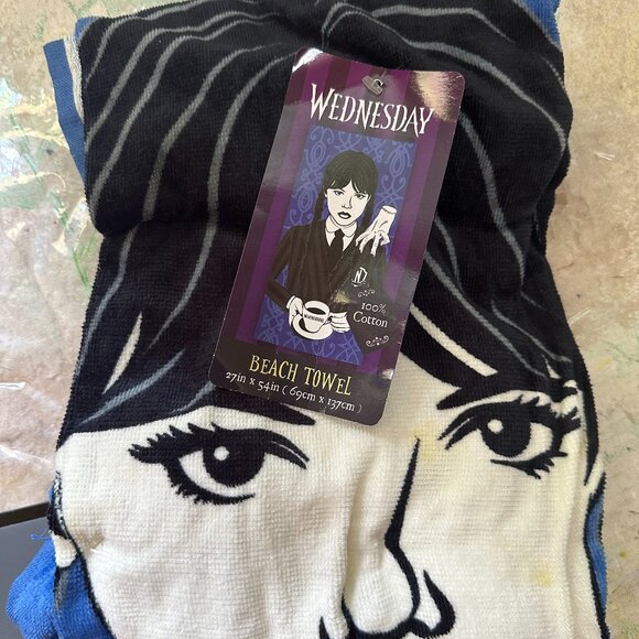Addams Family | Bath | Nwt Wednesday Addams Beach Towel Addams Family ...